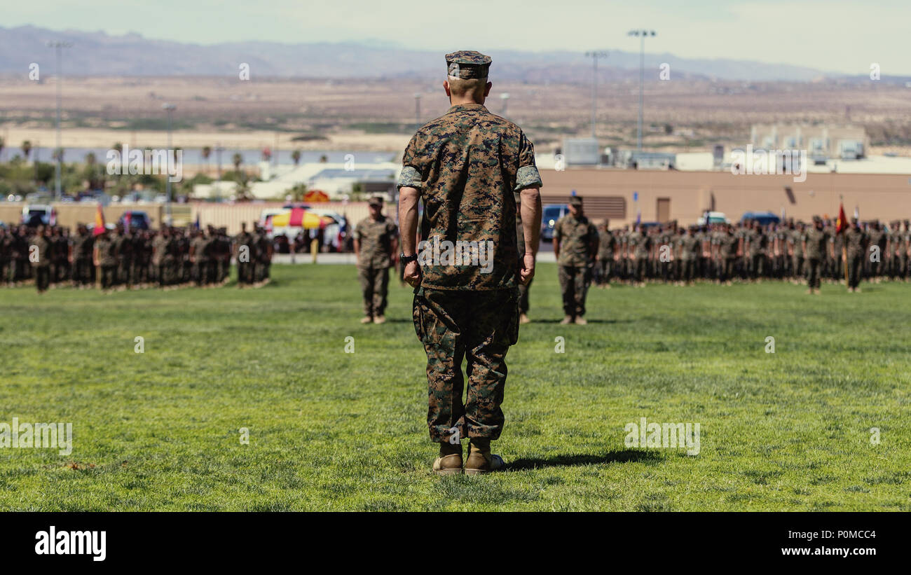 Lt. Col. Robert M. Barnhart Jr., on-coming commanding officer, 1st ...