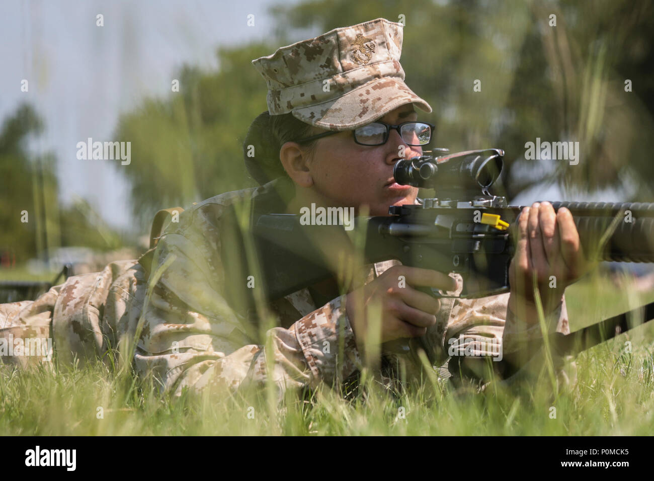 U.S. Marine Corps Rct. McKenzie Cicero from Perry, N.Y., with Platoon ...