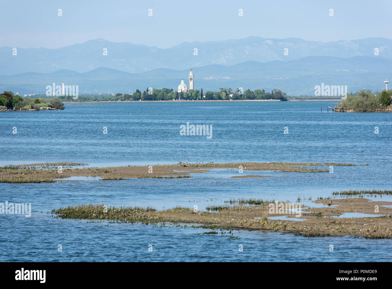Wonders of the Grado lagoon. Island sanctuary of Barbana Stock Photo ...