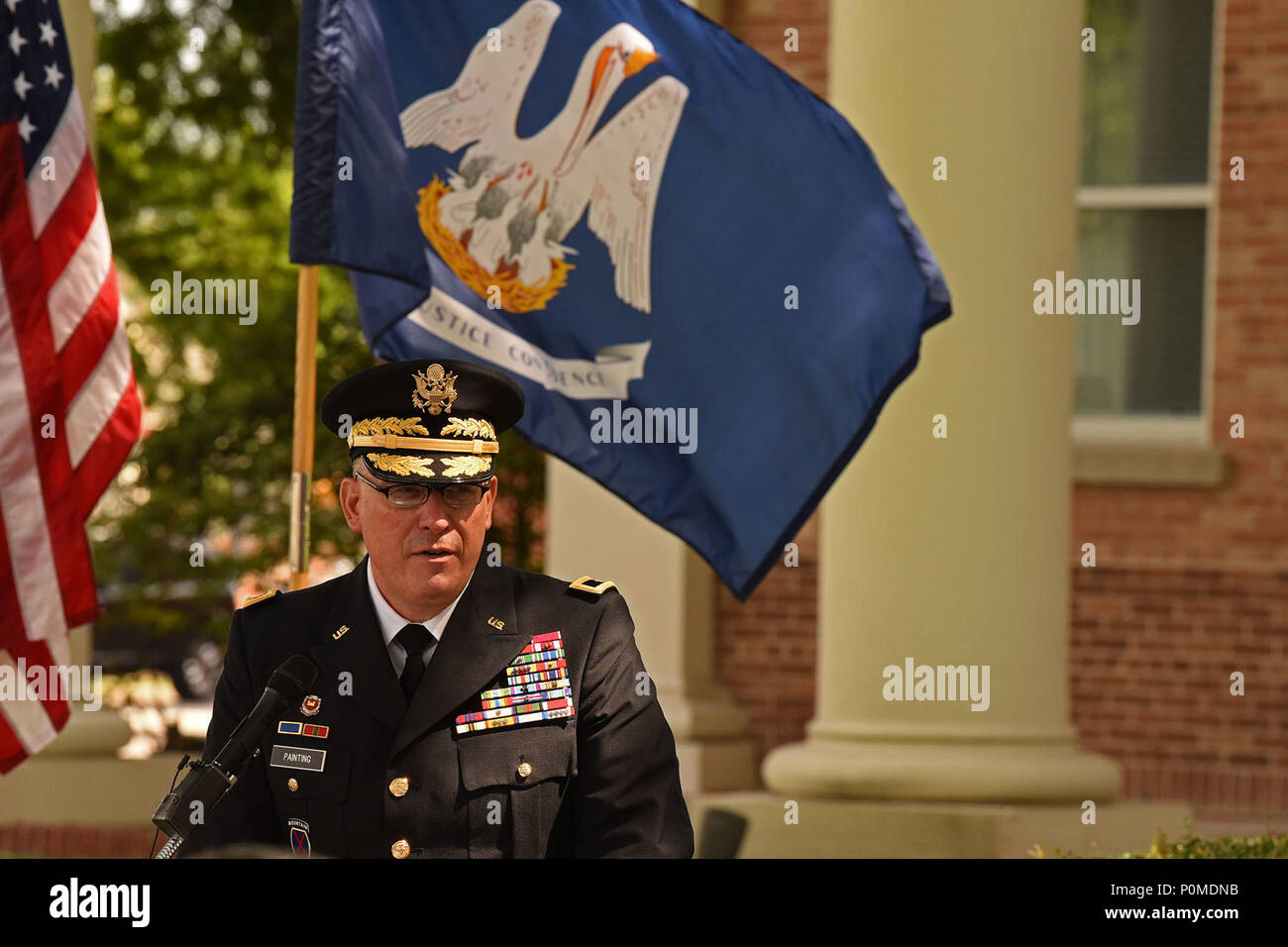 Brig. Gen. Rodney Painting speaks as a general officer for the first ...