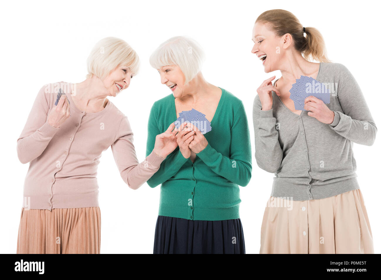 Women playing cards hi-res stock photography and images - Alamy
