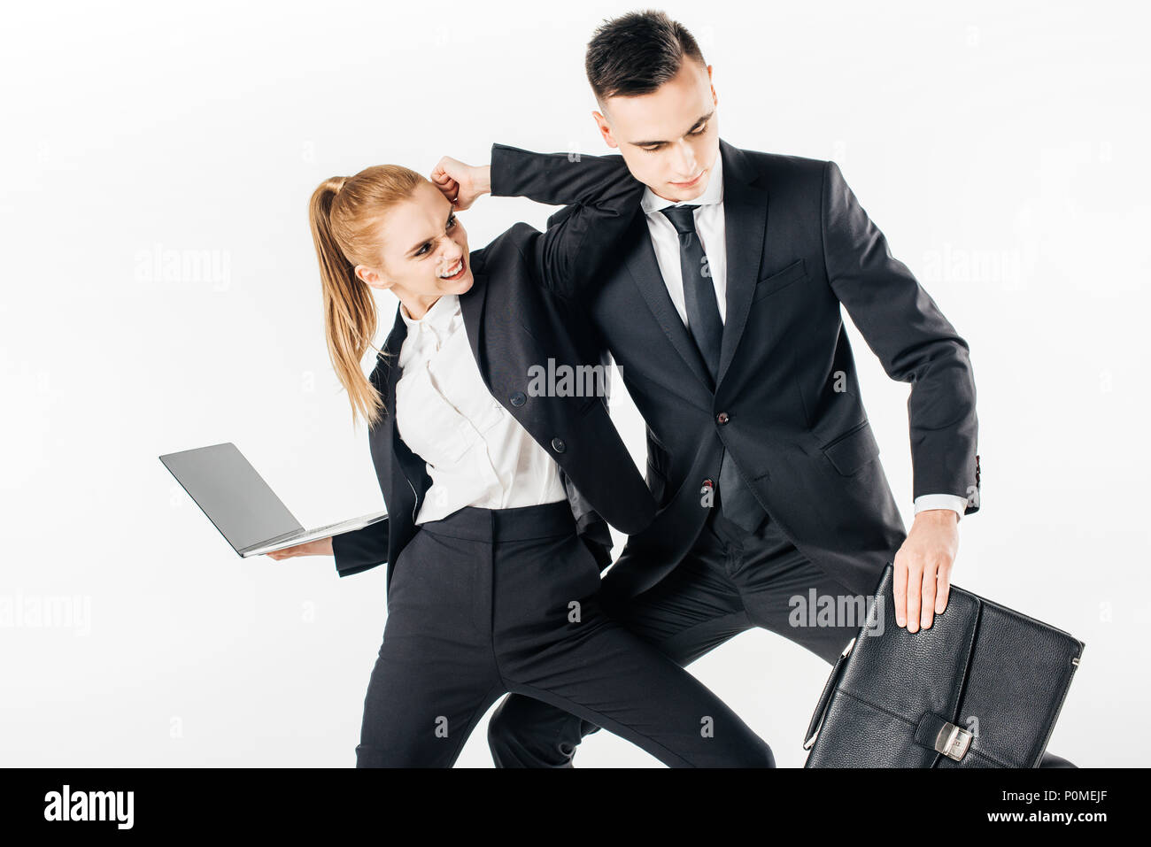 People fighting in business suits hi-res stock photography and images ...