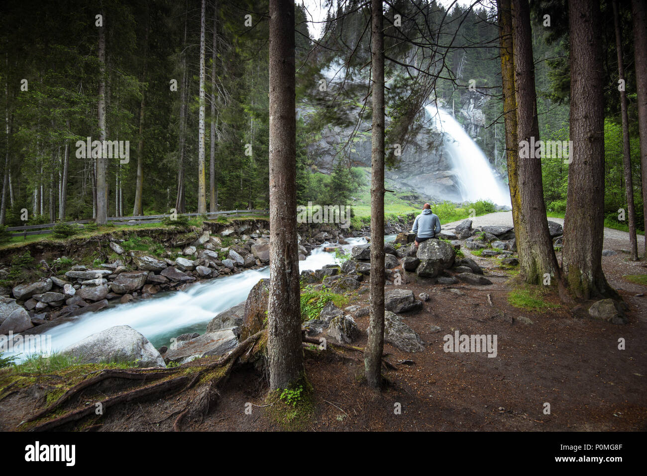 Man watching stream of water hi-res stock photography and images - Alamy
