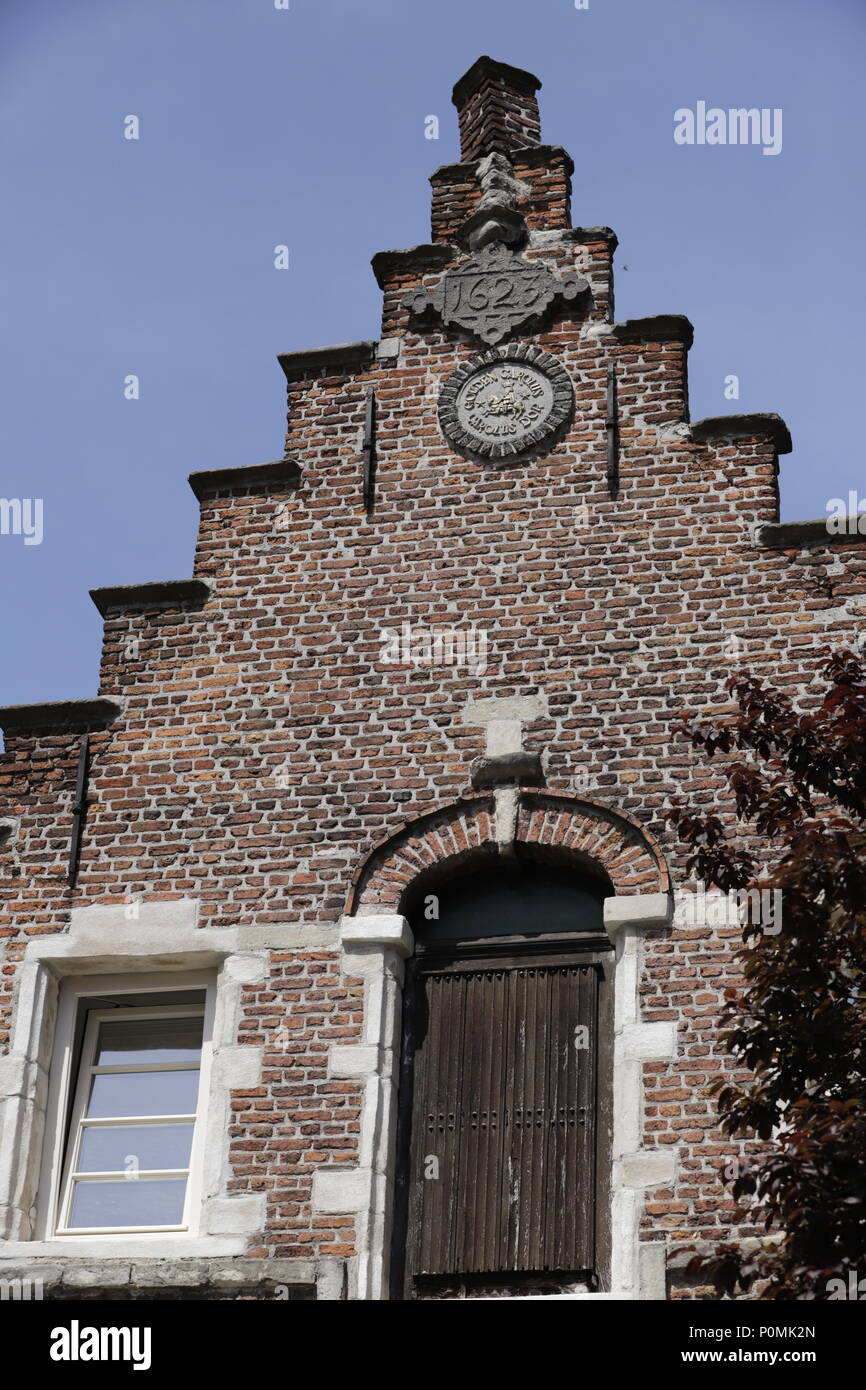 Medieval houses in the citycenter of Mechelen in Belgium Stock Photo ...