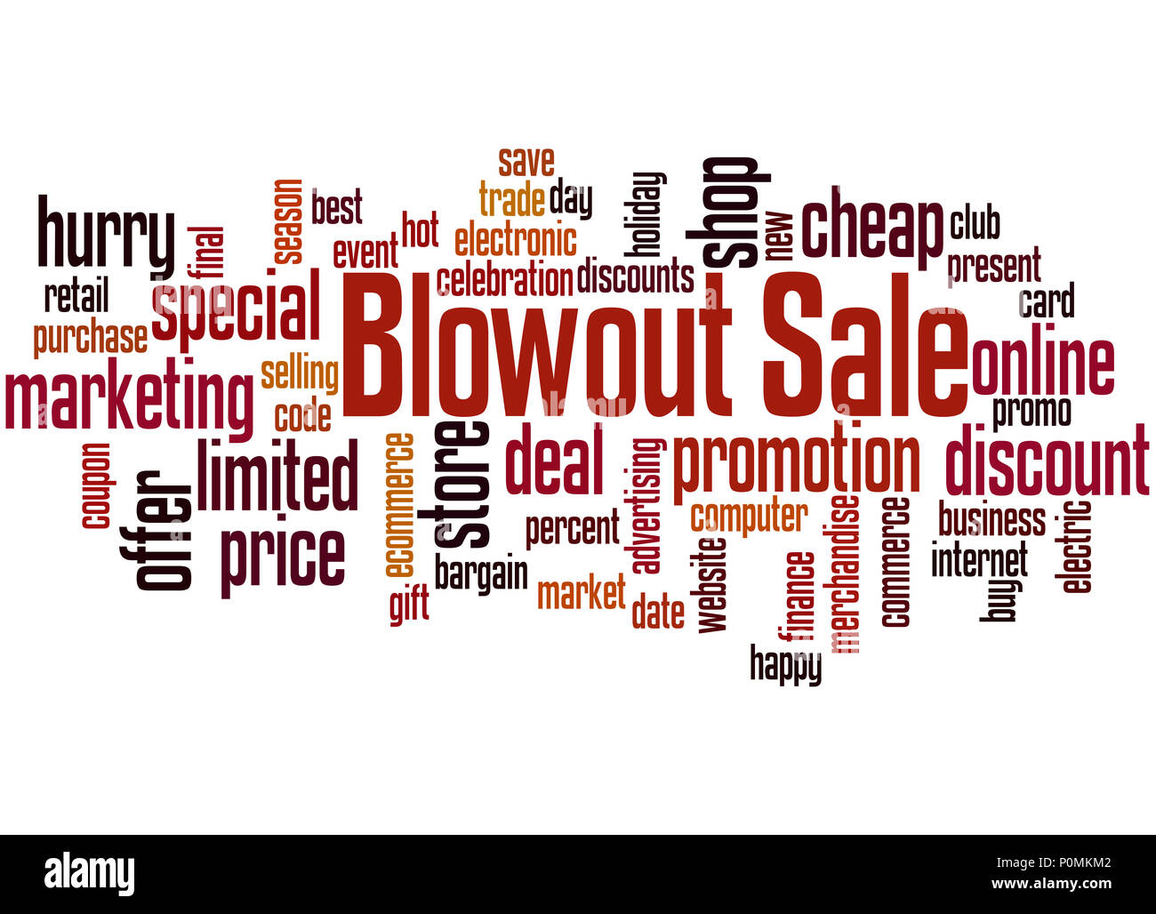 Blowout sale word cloud concept on white background Stock Photo - Alamy