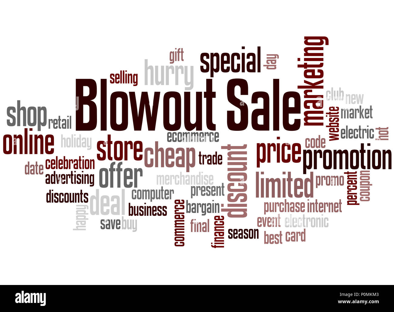 Blowout sale word cloud concept on white background Stock Photo - Alamy