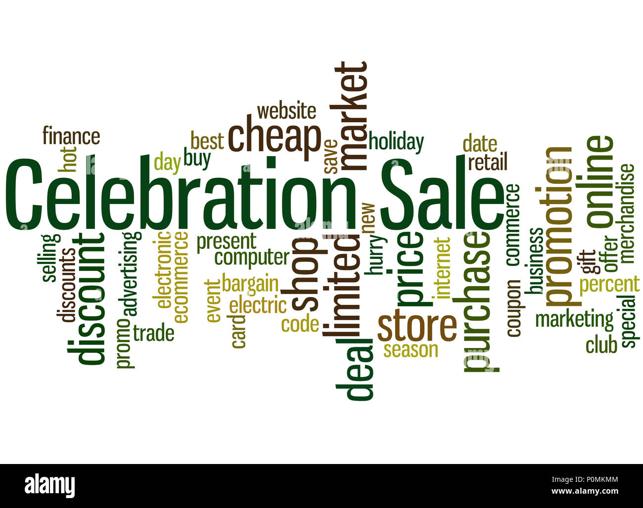 Celebration sale word cloud concept on white background Stock Photo - Alamy