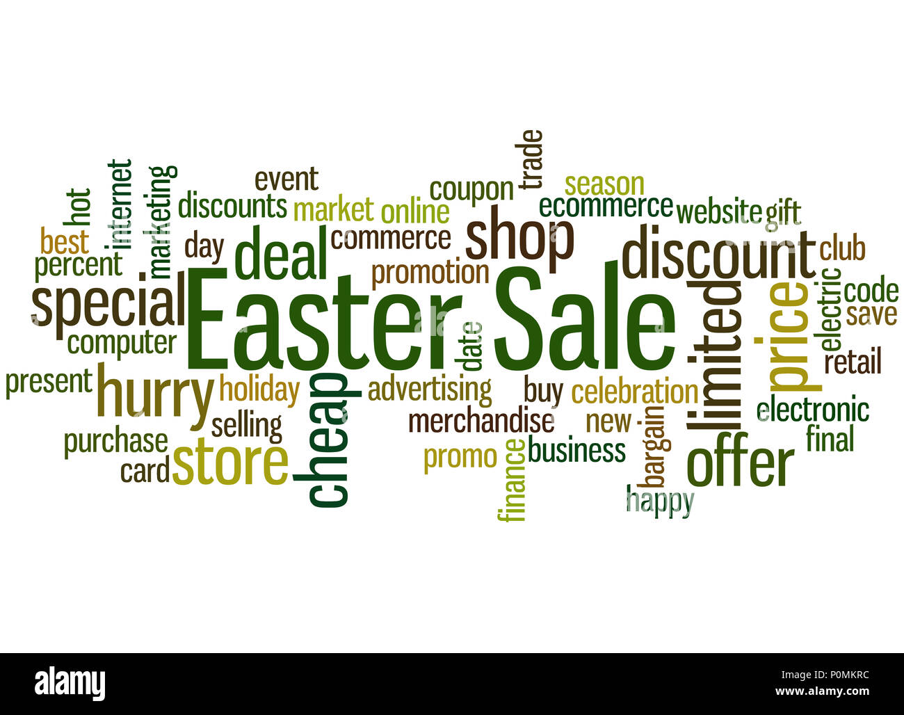 Easter sale word cloud concept on white background Stock Photo - Alamy