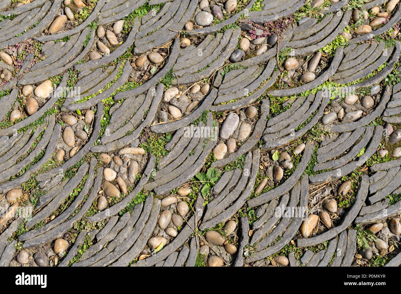 Yangzhou, Jiangsu, China. Ho Family House and Garden, Pavement Design ...