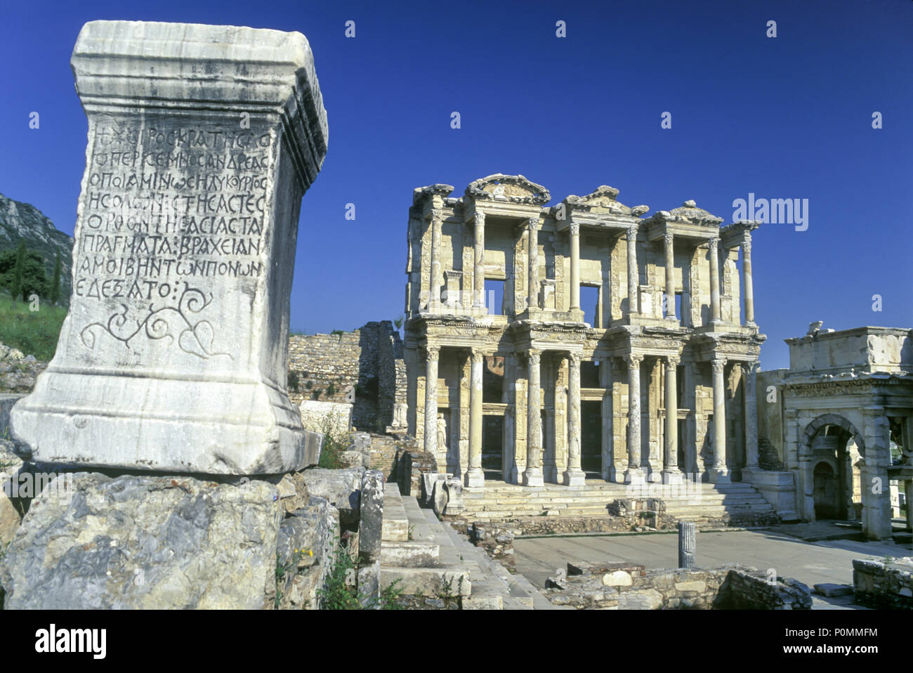 1996 HISTORICAL LIBRARY OF CELSUS ROMAN RUINS EPHESUS IZMIR TURKEY ...