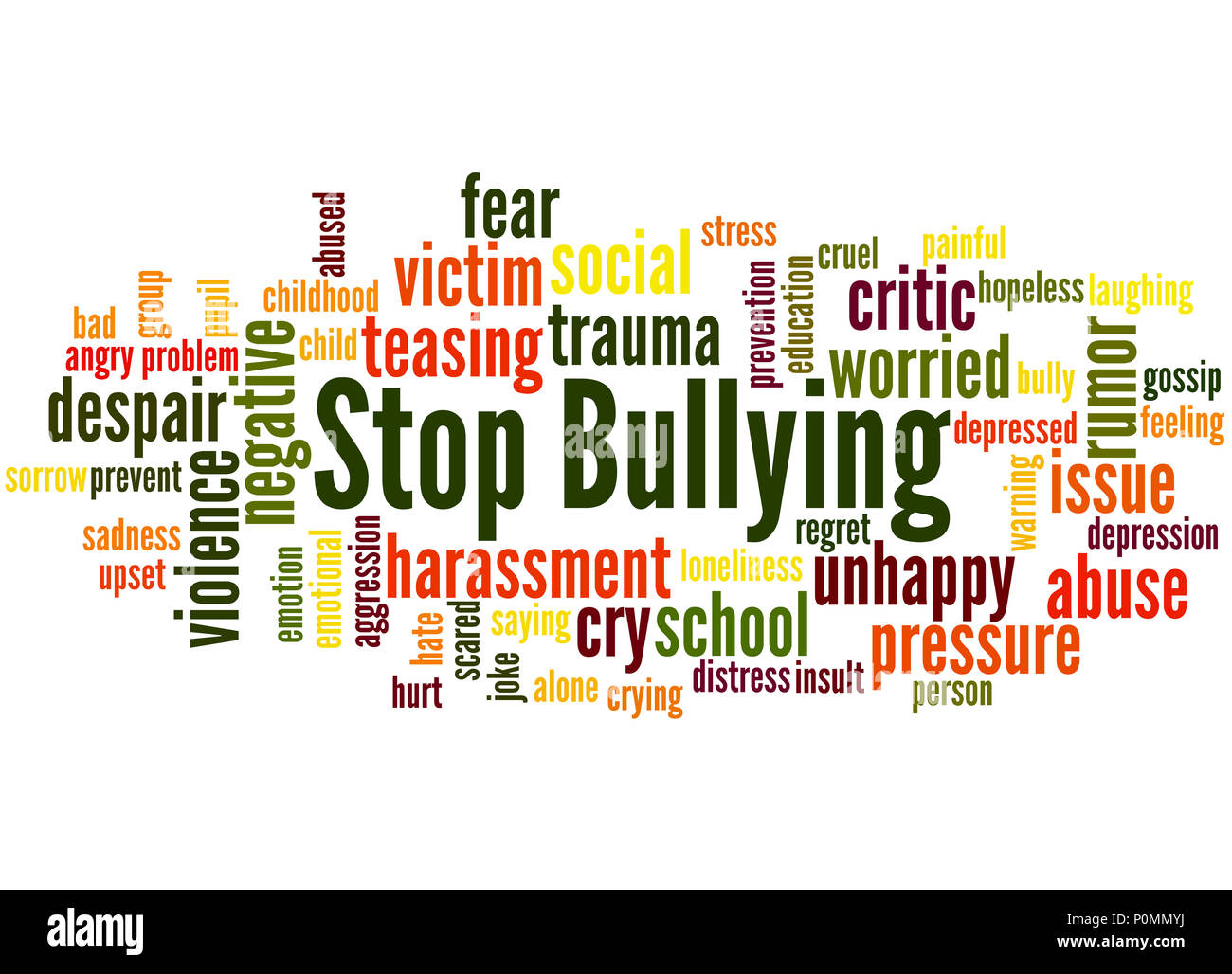 Stop bullying, word cloud concept on white background Stock Photo - Alamy
