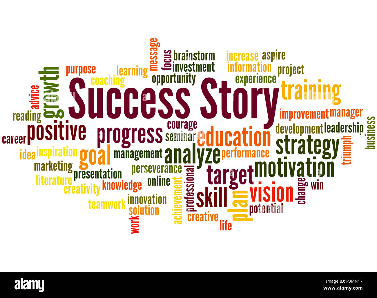 Success story, word cloud concept on white background Stock Photo - Alamy