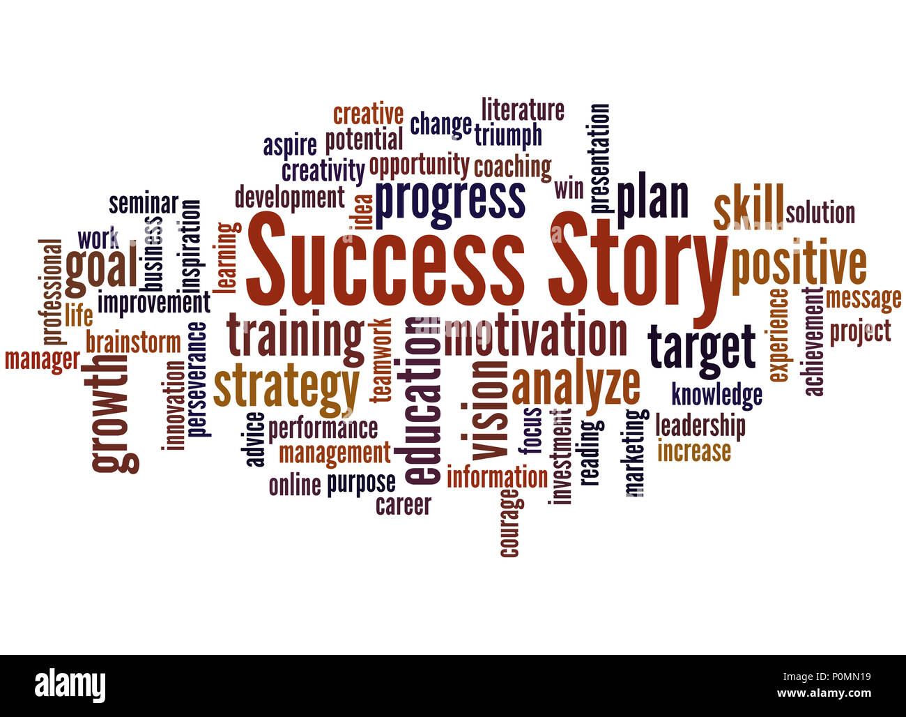Success story, word cloud concept on white background Stock Photo - Alamy