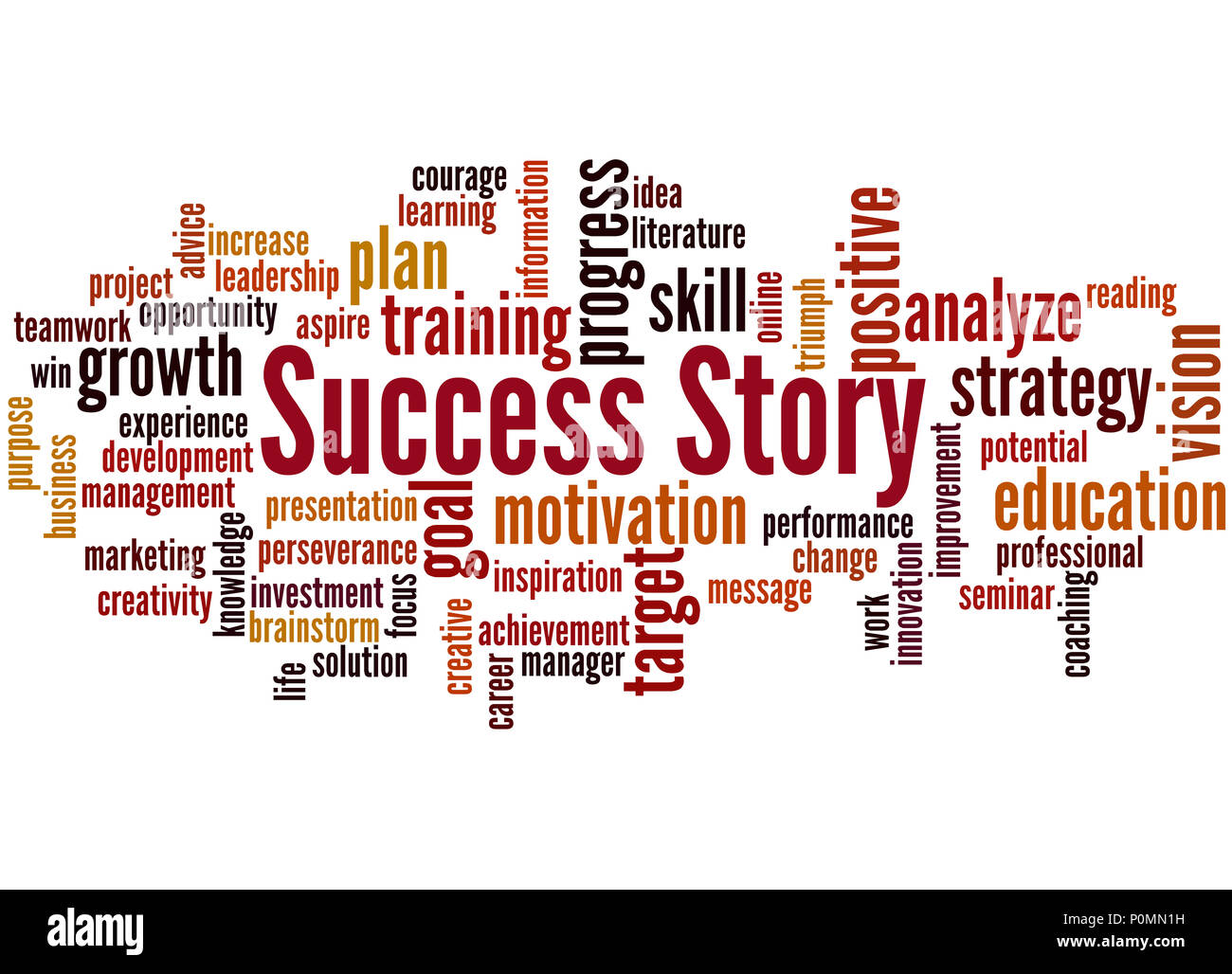 Success story, word cloud concept on white background Stock Photo - Alamy