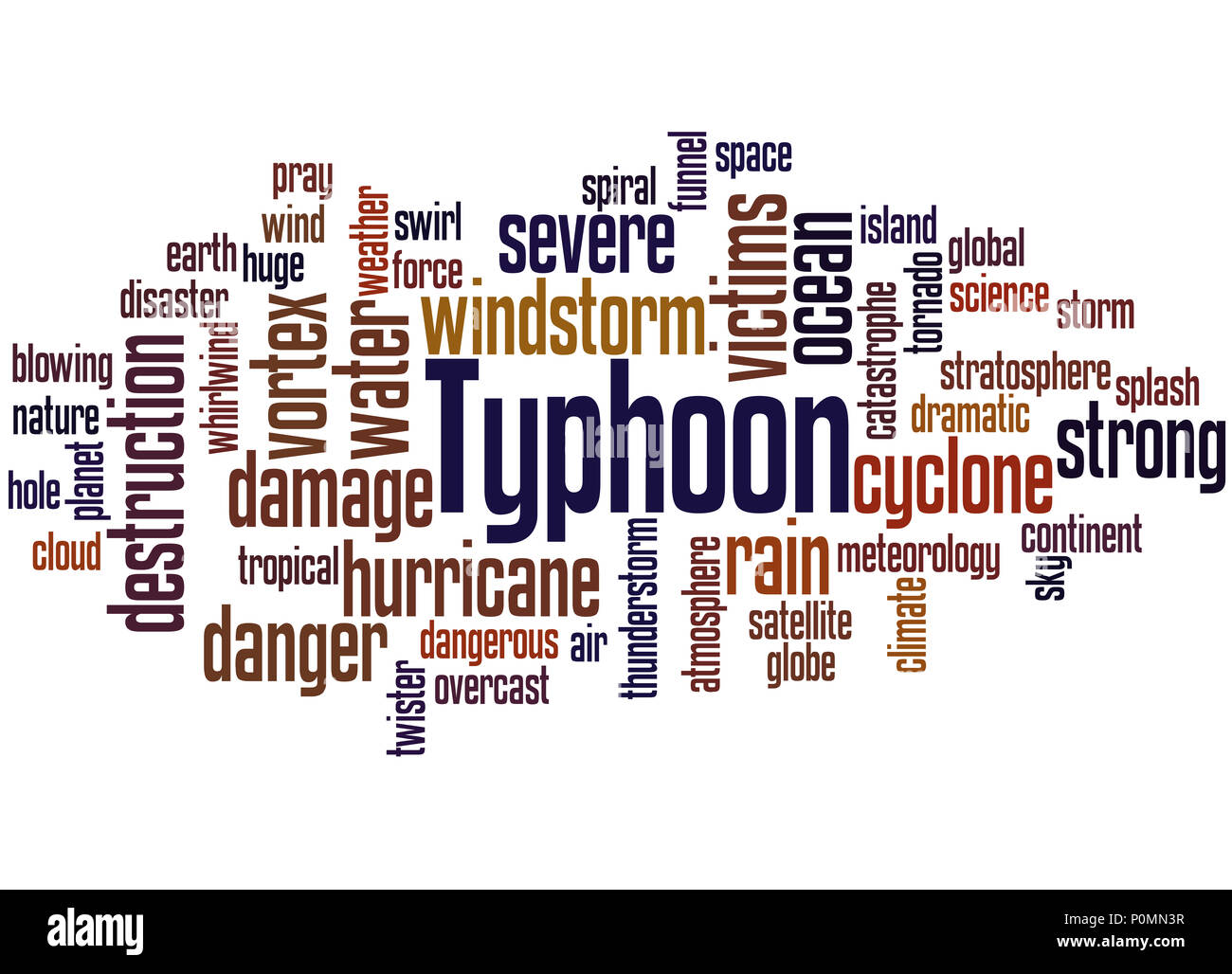 Typhoon, word cloud concept on white background Stock Photo - Alamy