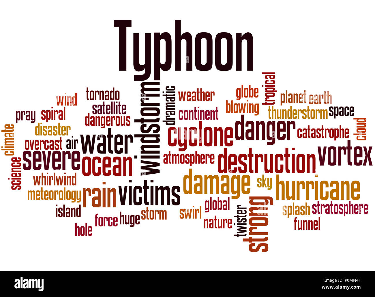 Typhoon, word cloud concept on white background Stock Photo - Alamy