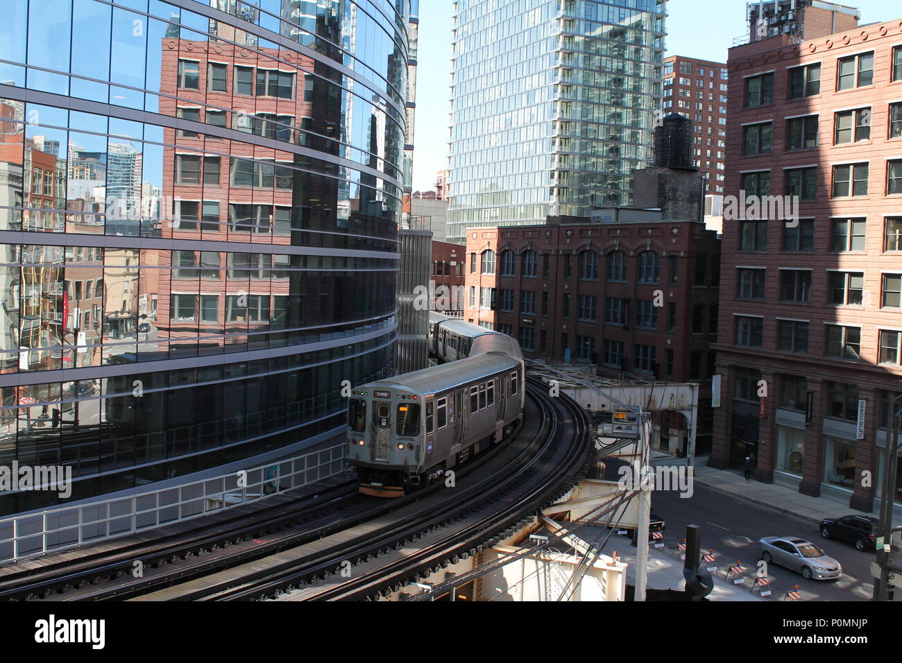 Shot from a parking garage in downtown Chicago Stock Photo - Alamy