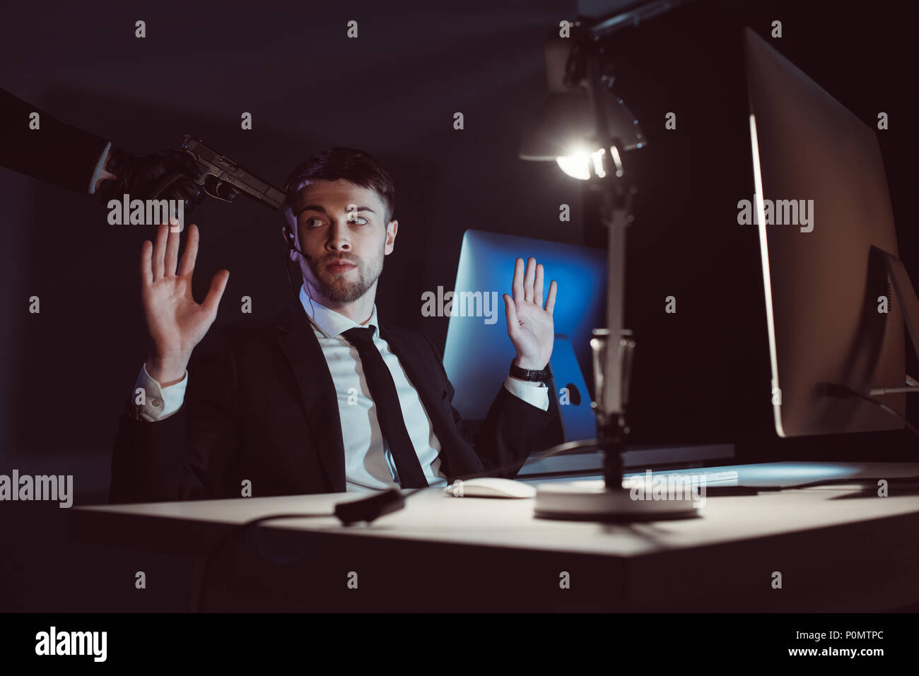 Gun hands up hi-res stock photography and images - Alamy