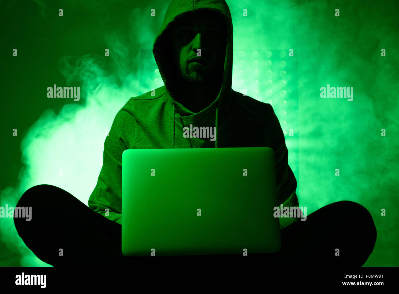 Hacker Laptop Hoodie High Resolution Stock Photography and Images - Alamy