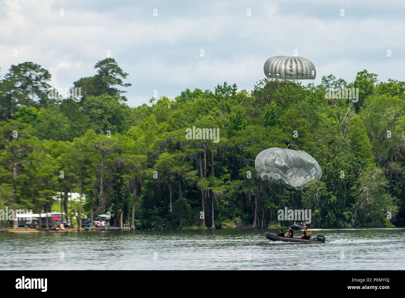 Soldiers from the 6th Ranger Training Battalion, at Camp Rudder ...