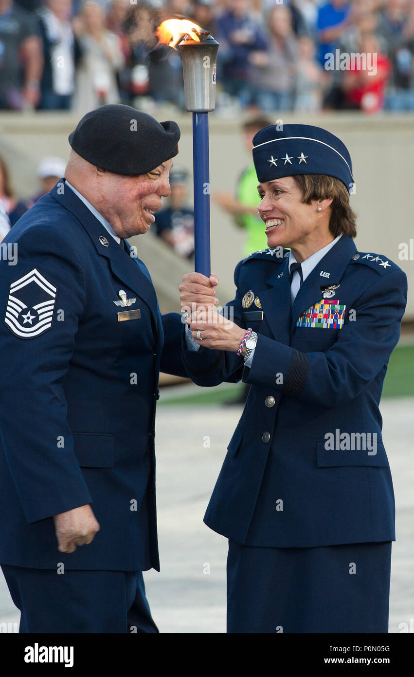 Senior Master Sgt. Israel Del Torro, first torch barrier for the DoD ...