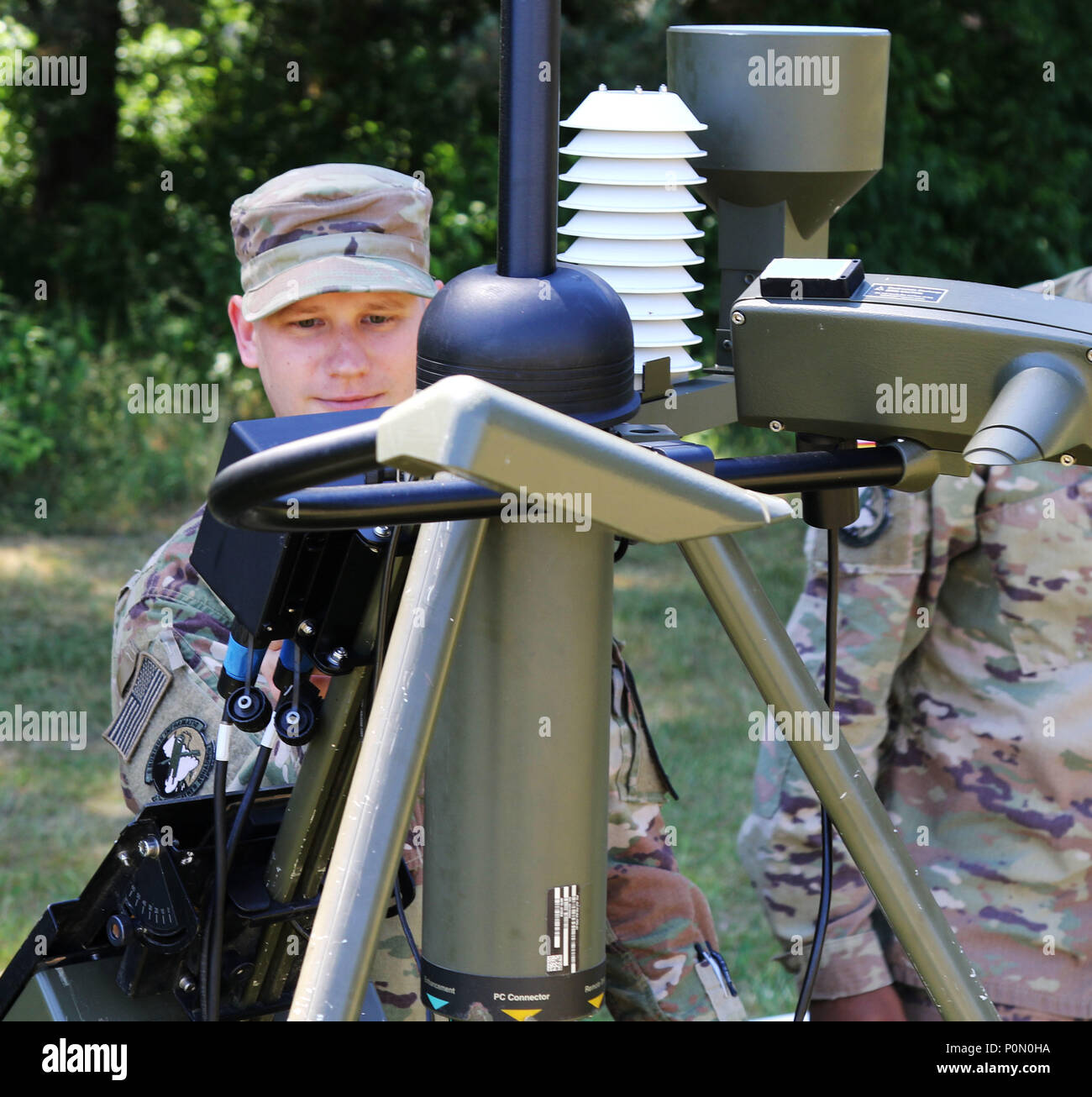 Staff Sgt. Chase Blumberg, a Air Force staff weather officer with the ...