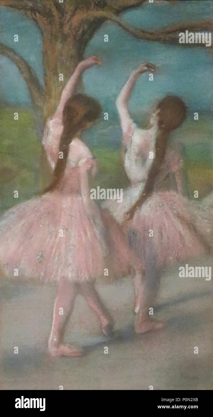 'Dancers in Pink' by Edgar Degas, pastel, Norton Simon Museum Stock ...