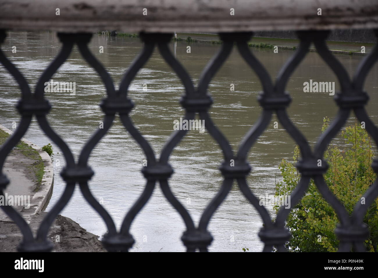 Rome. Panorama of the Tiber river and bridges Stock Photo - Alamy