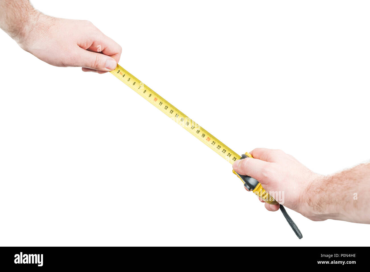 Person measure length ruler hi-res stock photography and images - Alamy