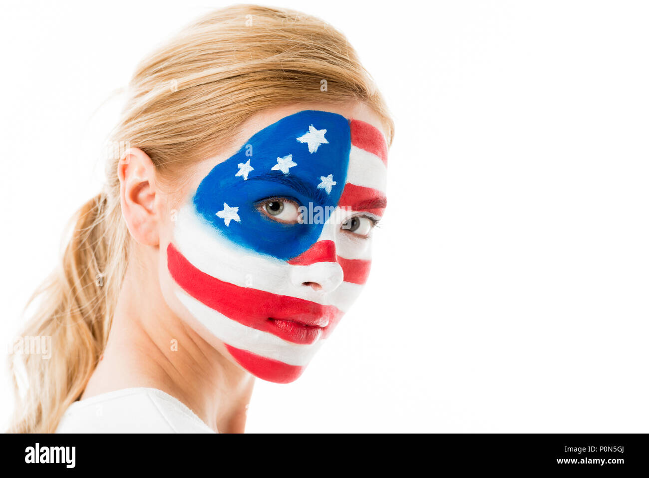 Cute American Flag Face Paint