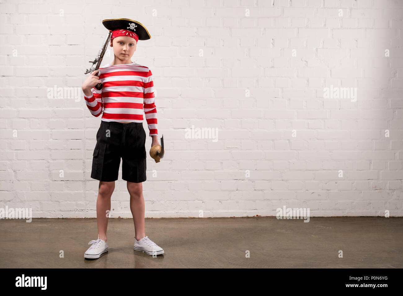 adorable little boy in pirate costume Stock Photo - Alamy