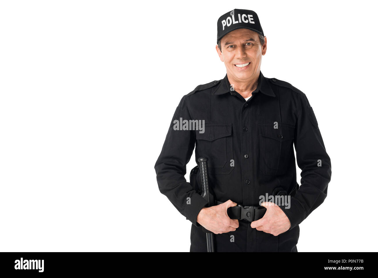 Policeman in uniform baton hi-res stock photography and images - Alamy