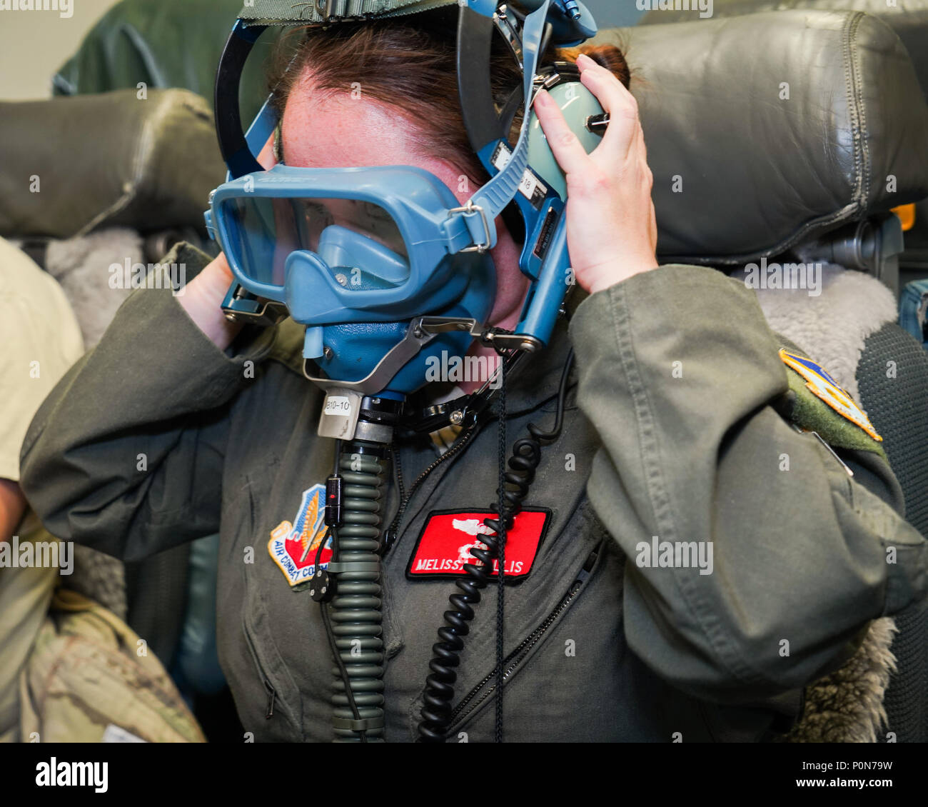 U.S. Air Force Capt. Melissa Wallis, an aircrew member with the 461st ...