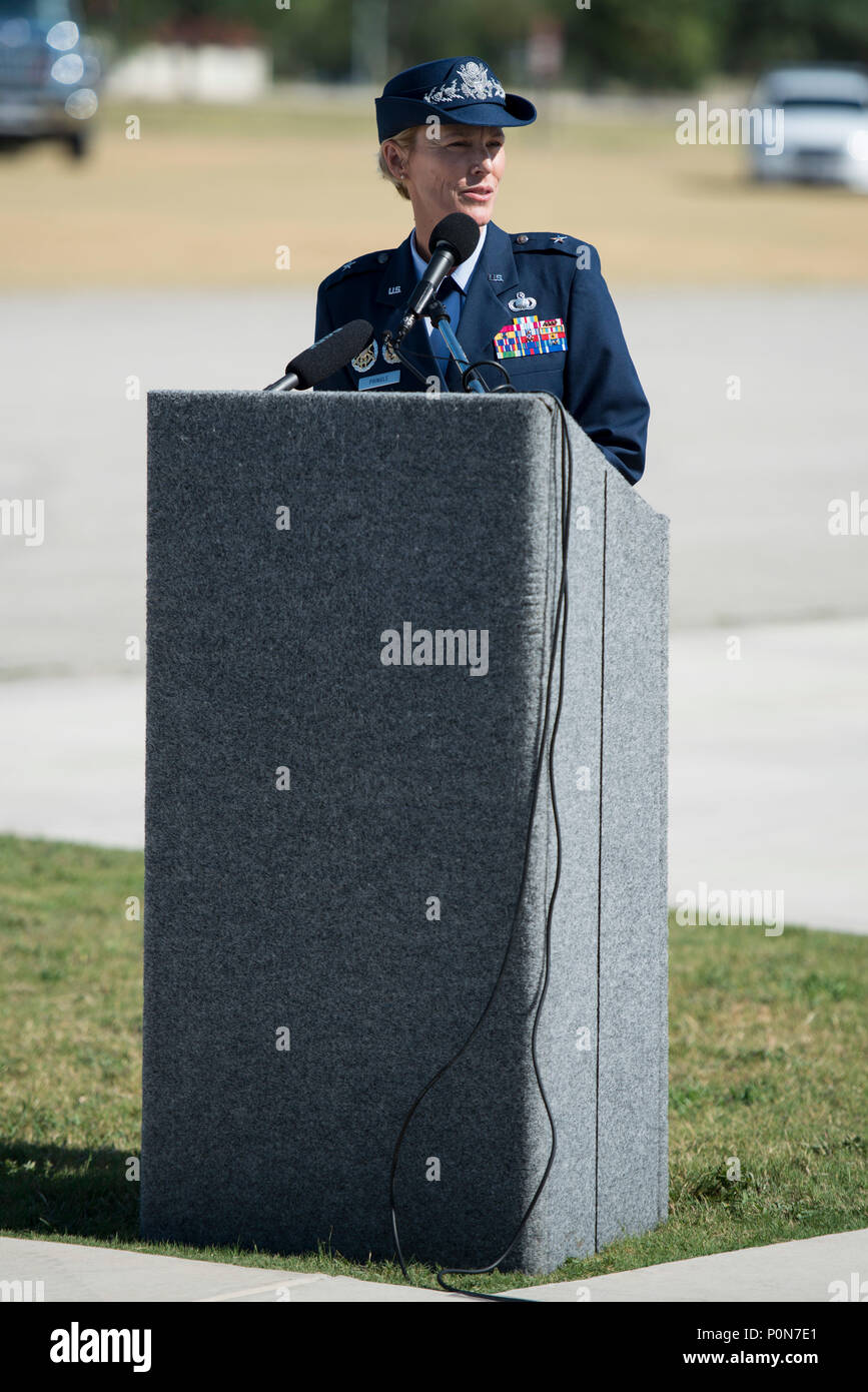 U.S Air Force Brig. Gen. Heather Pringle, outgoing 502nd Air Base Wing ...