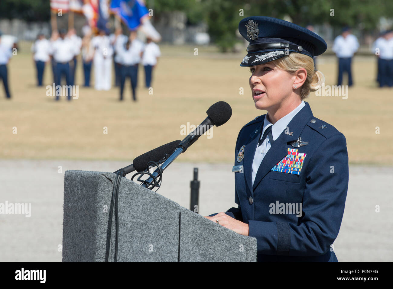 U.S Air Force Brig. Gen. Laura L. Lenderman, the new 502nd ABW and JBSA ...