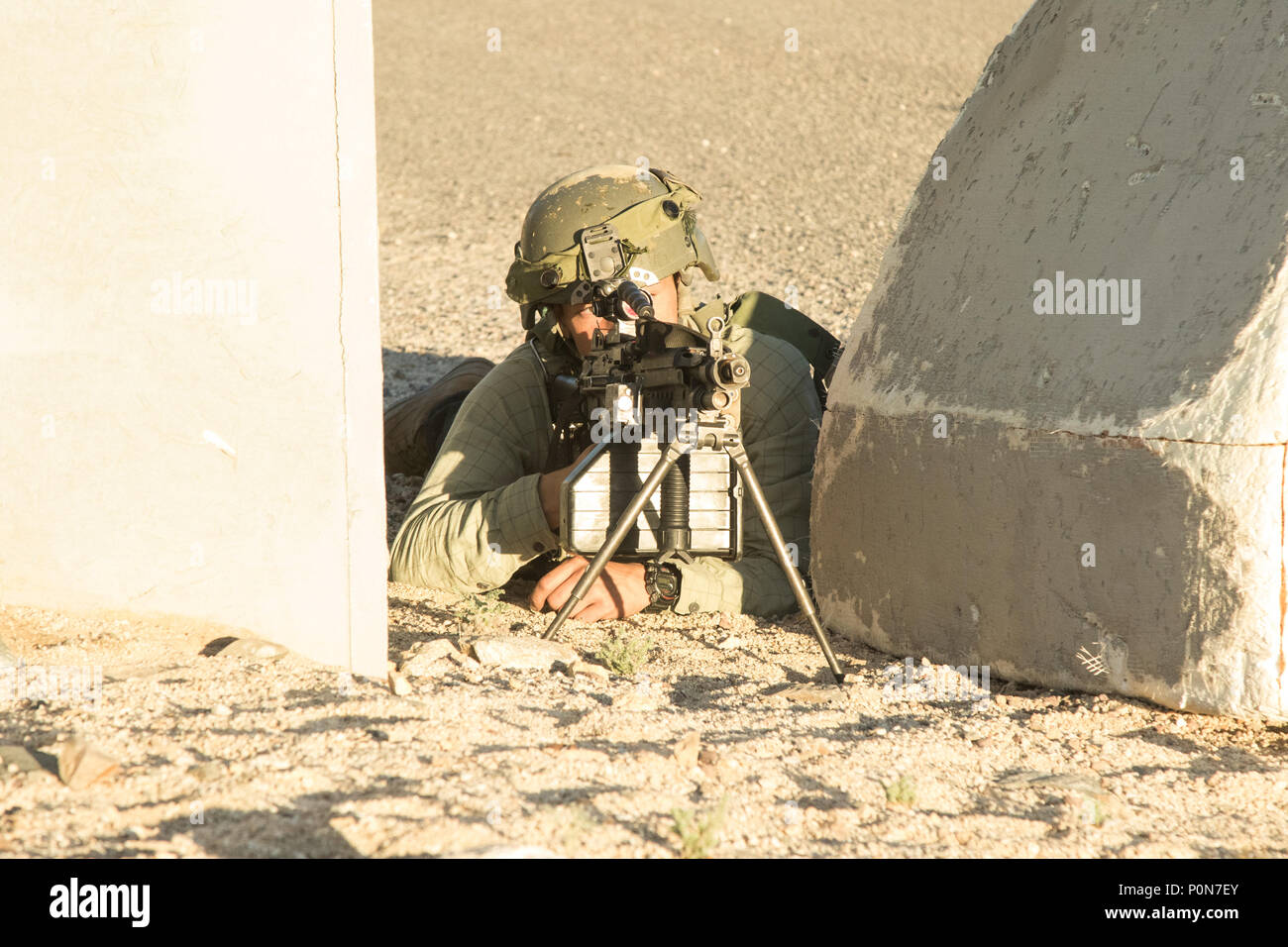 FORT IRWIN, Calif. – A Trooper of the 11th Armored Cavalry Regiment ...