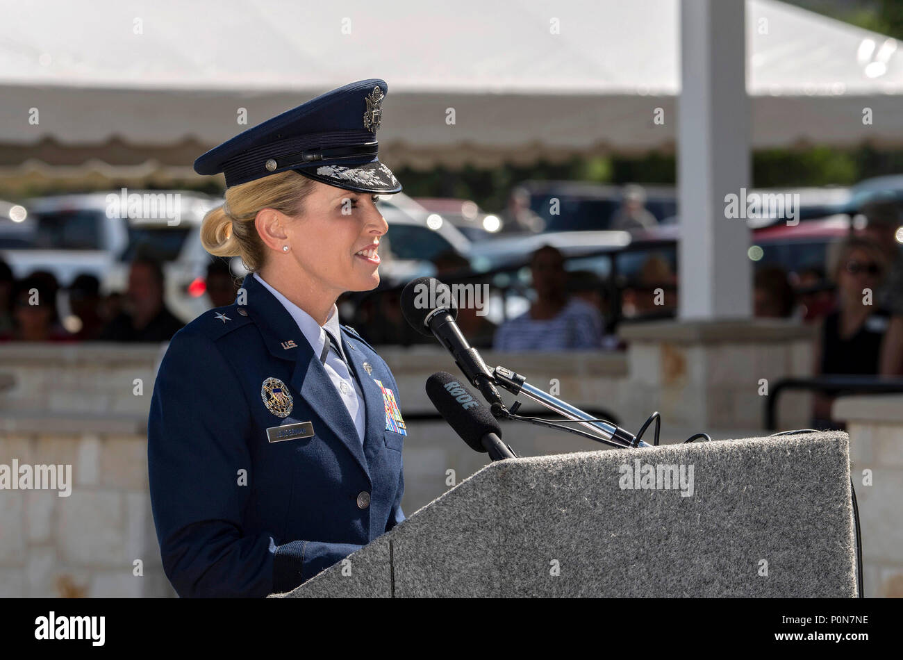 U.S Air Force Brig. Gen. Laura L. Lenderman, the new 502nd ABW and JBSA ...