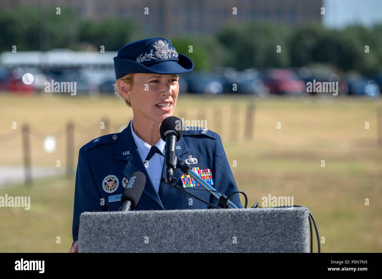 Brig. Gen. Heather Pringle, outgoing 502nd Air Base Wing and Joint Base ...