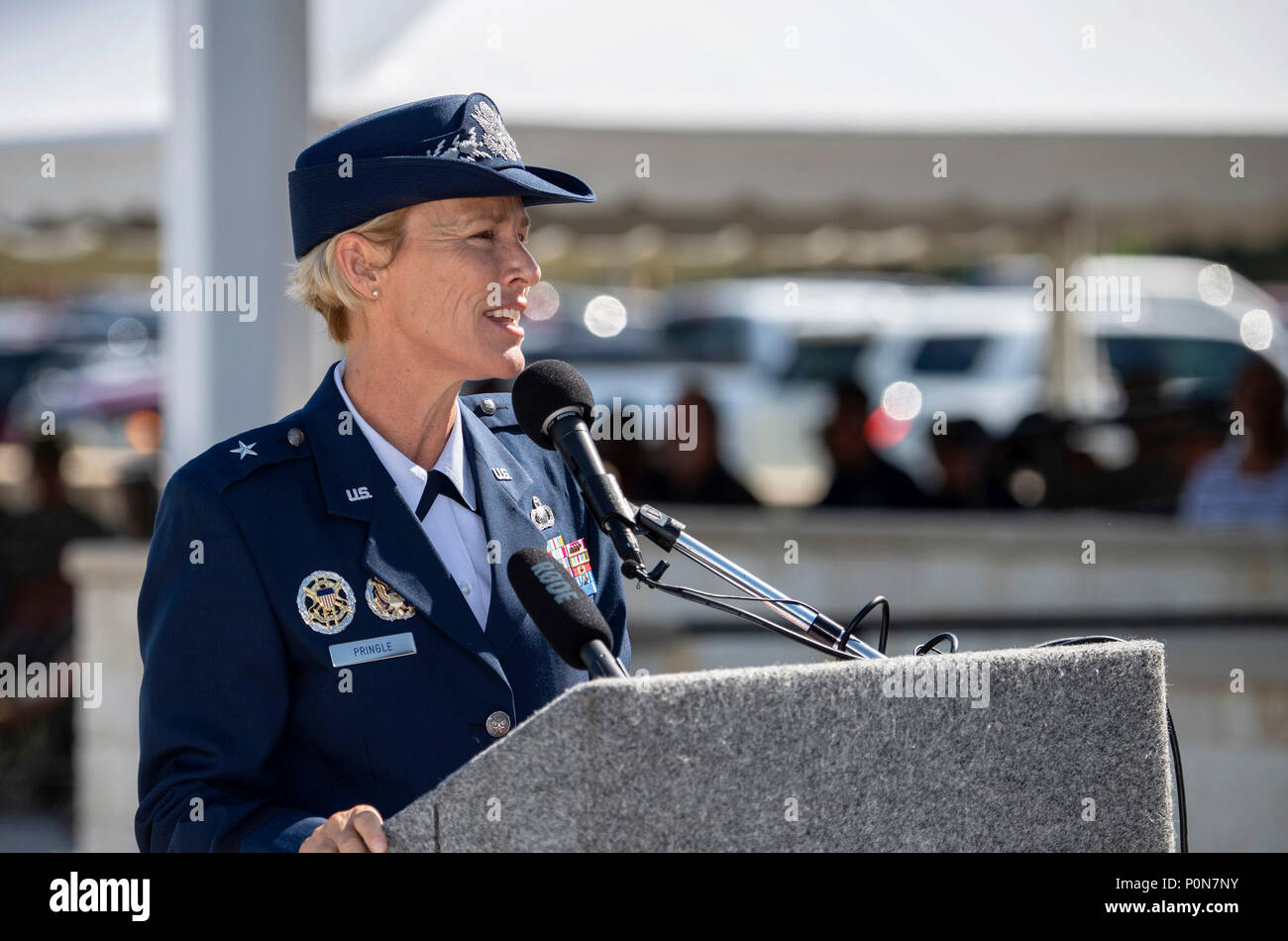 Brig. Gen. Heather Pringle, outgoing 502nd Air Base Wing and Joint Base ...
