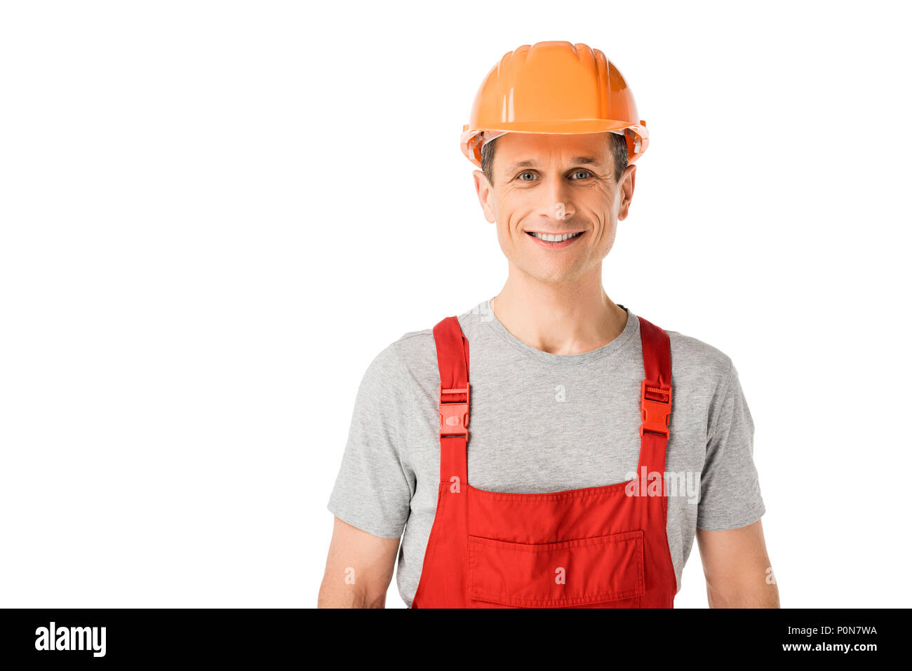 Builder in helmet uniform overalls hi-res stock photography and images ...