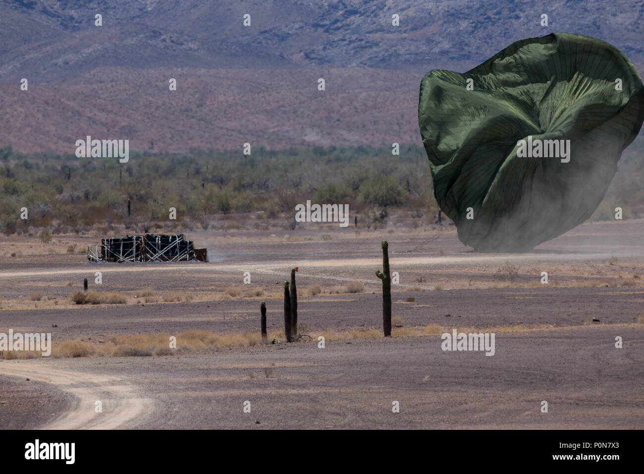 One of the five G-11 Cargo Parachutes collapse after successfully ...