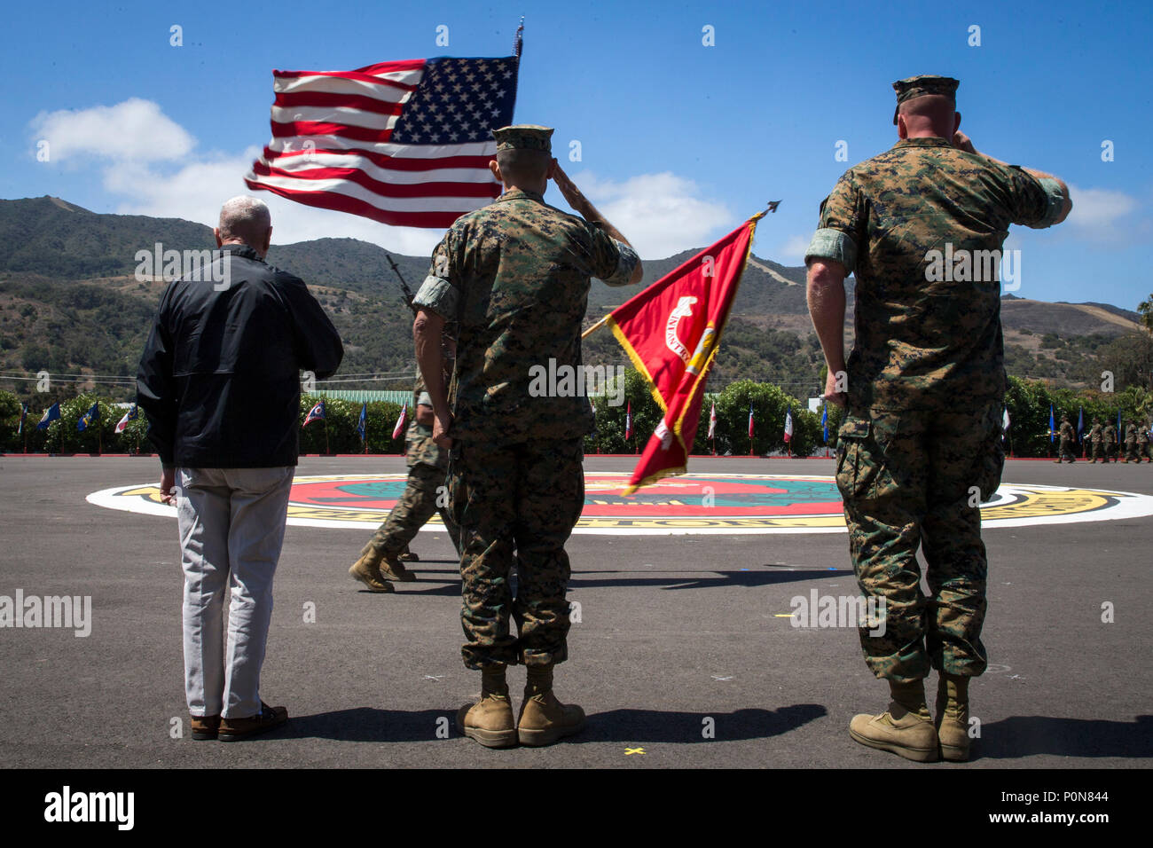Retired Gunner Gilbert H. Bolton, left, Lt. Col. Nicholas C. Nuzzo ...