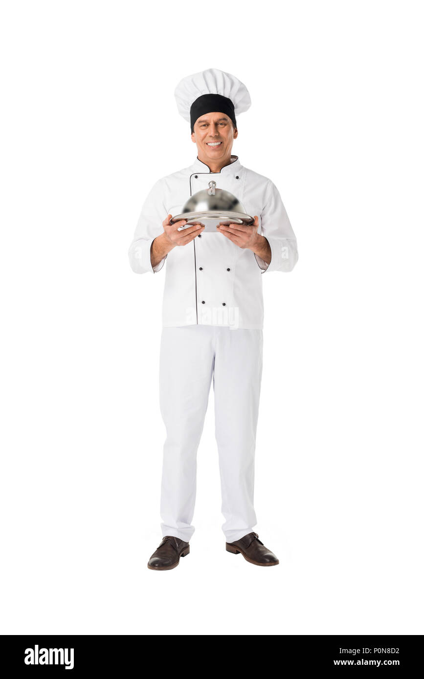 Professional cook tray with cover isolated on white Stock Photo - Alamy