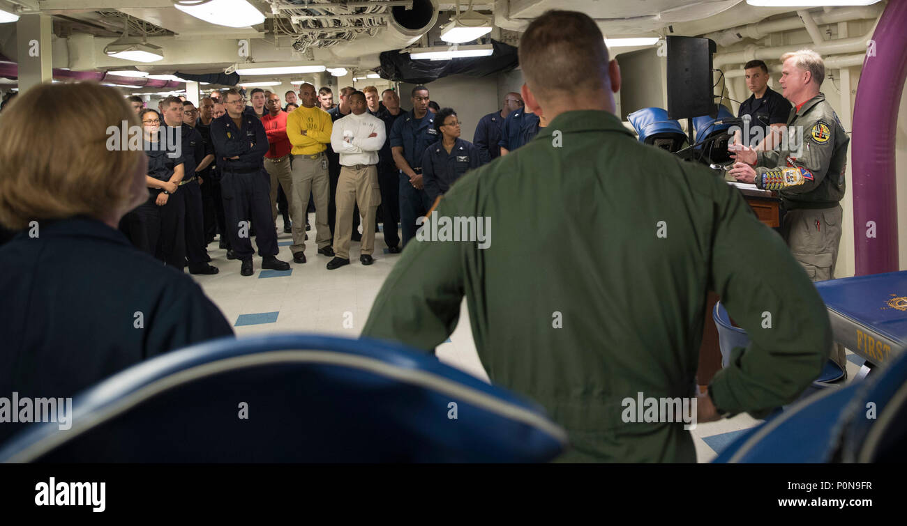 ATLANTIC OCEAN (June 6, 2018) -- Capt. Richard McCormack, USS Gerald R ...