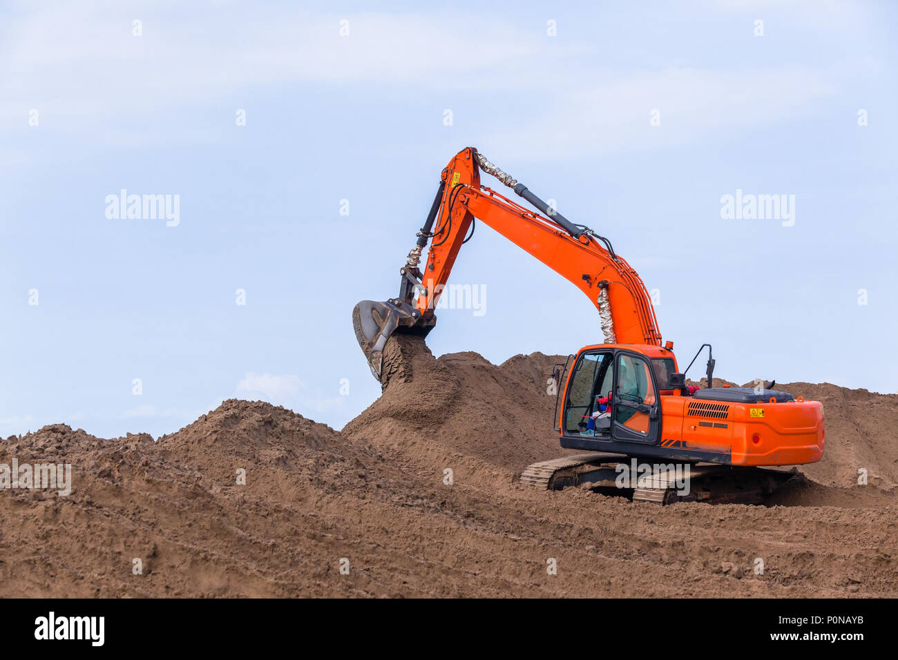 Earthworks with excavator hi-res stock photography and images - Alamy