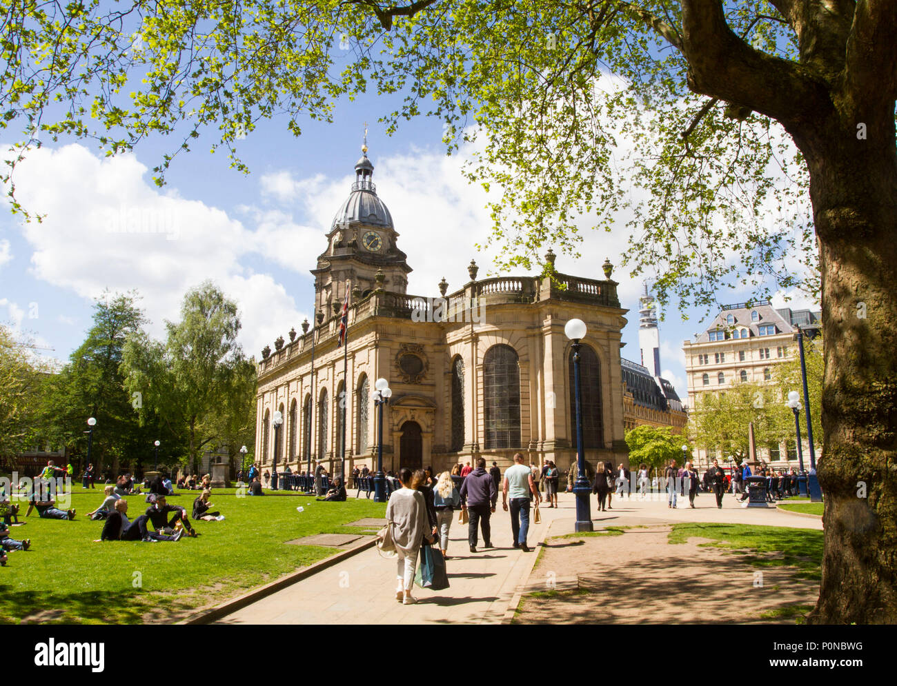 Birmingham birmingham cathedral stained glass hi-res stock photography ...