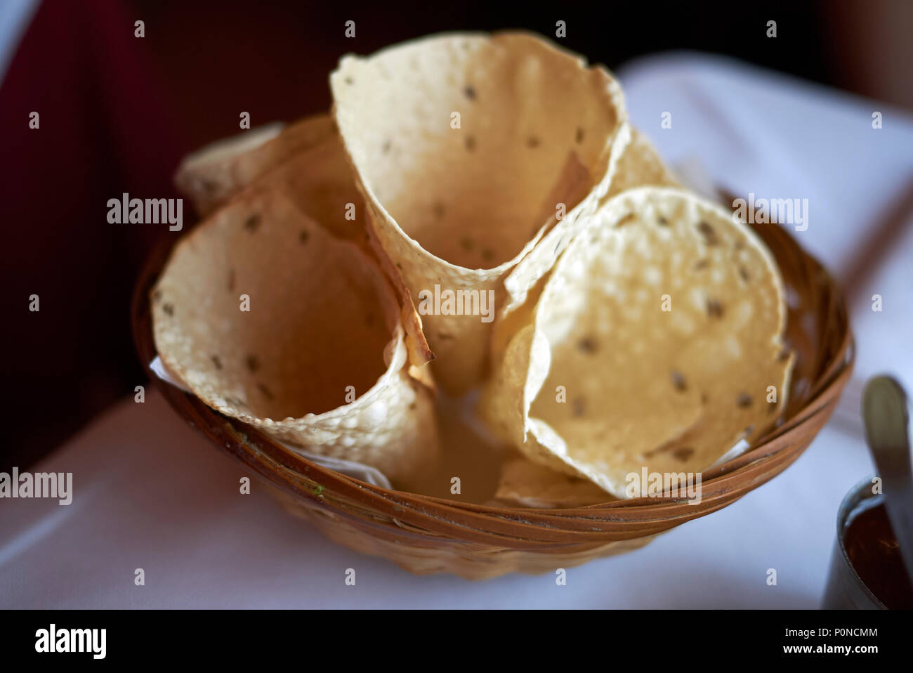 Papadum as a starter Stock Photo - Alamy