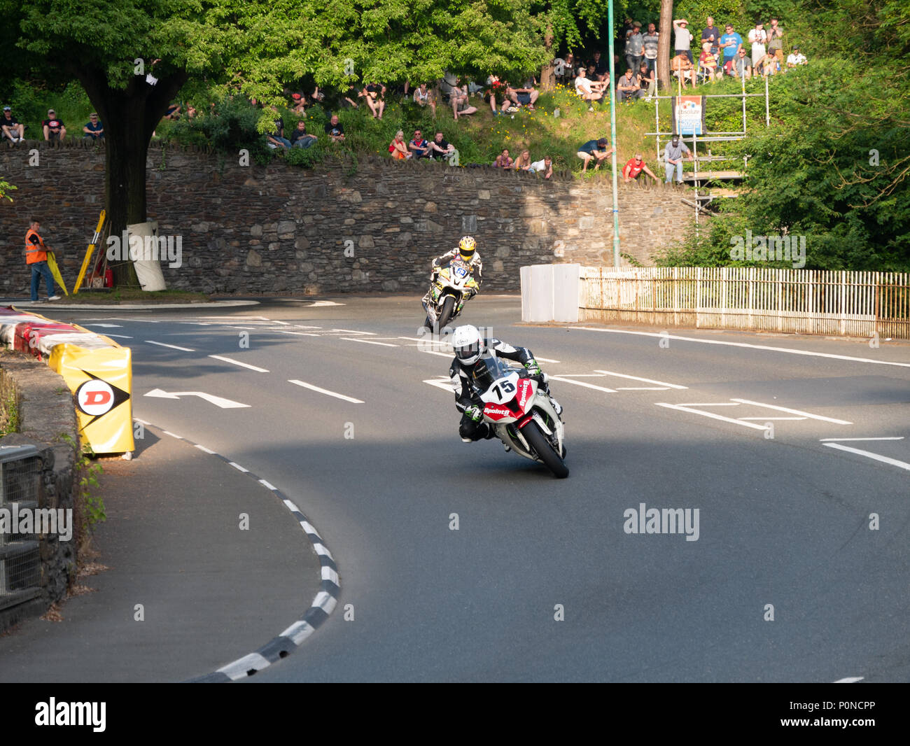 Isle of Man TT 2018. Tourist Trophy road race, mountain course Stock ...