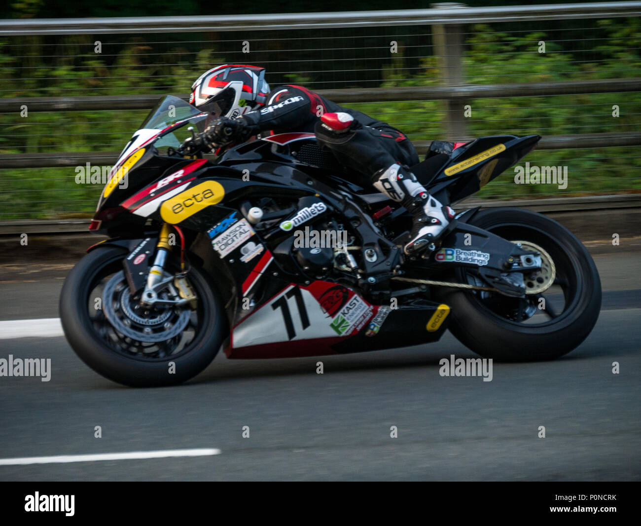 Isle of Man TT 2018. Tourist Trophy road race, mountain course Stock ...