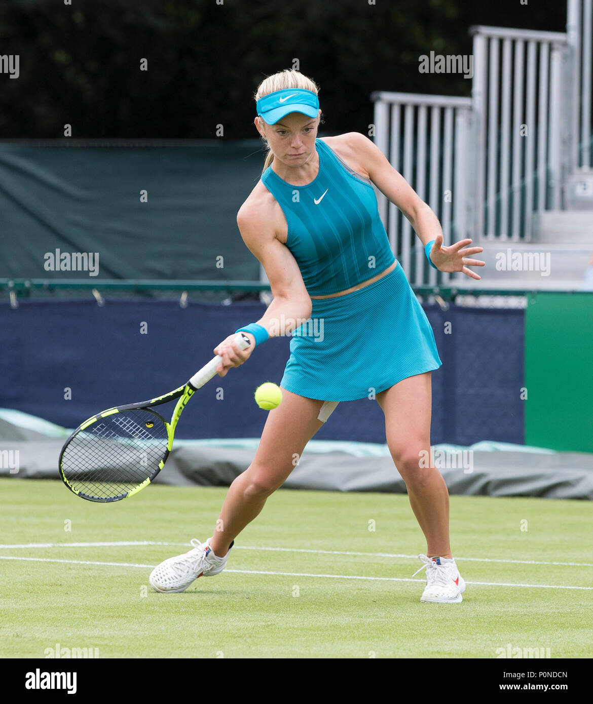 Katie Swan in tennis action during the Nature Valley Open 2018 - Katie ...